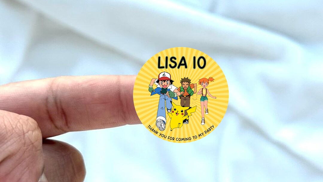 Personalised Pokemon Best Characters Birthday Sticker Misty Brock ...