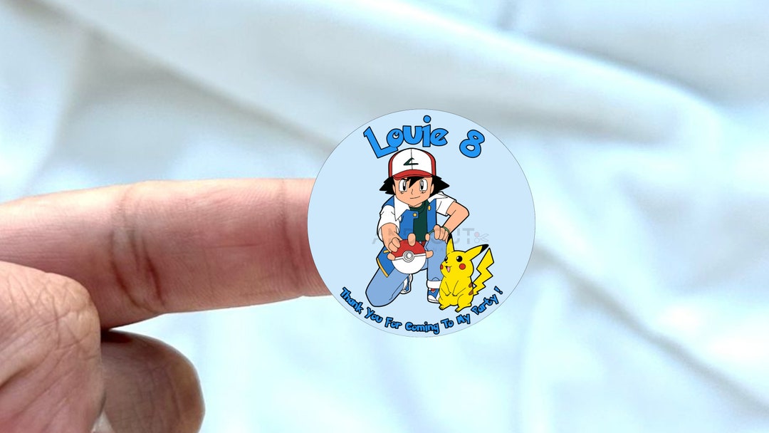 Personalised Pokemon Ash Ketchum, Pikachu, Misty, Brock Birthday ...