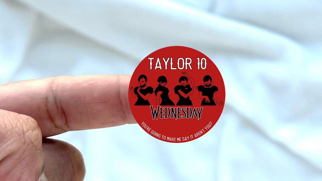 Personalised Wednesday Addams Birthday Stickers Label Sweet Cone Party ...