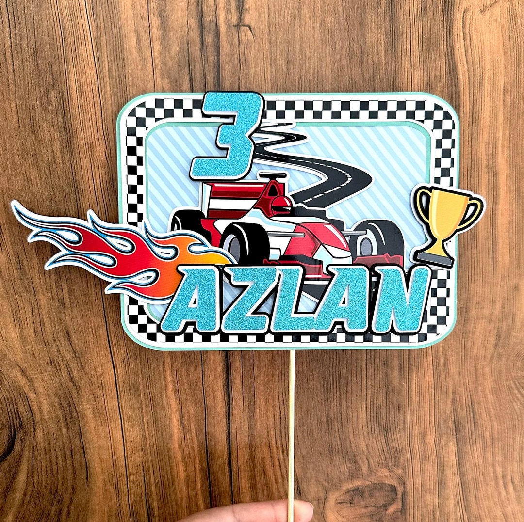 Custom Racing Car Cake Topper Formula 1 Cake Topper Multi Layered Car ...