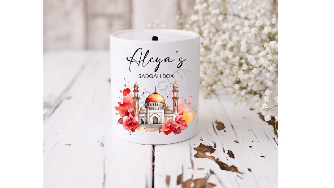 Personalised Mosque Sadqah Money Box Ramadan Gift Eid Gift Eidi Money ...