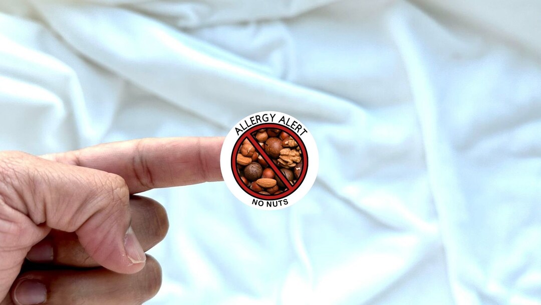 Nuts Allergy Stickers Free From Stickers Food Allergy Food Packaging ...
