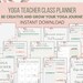 Yoga Teacher Class Planner | Lesson Plan, Yoga Flow (PDF) - Etsy