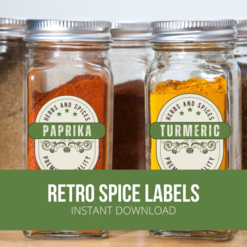 Spice Label Template - Etsy