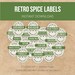 56 Retro Spice Labels, Spice Jar Label Template, Printable Seasoning ...