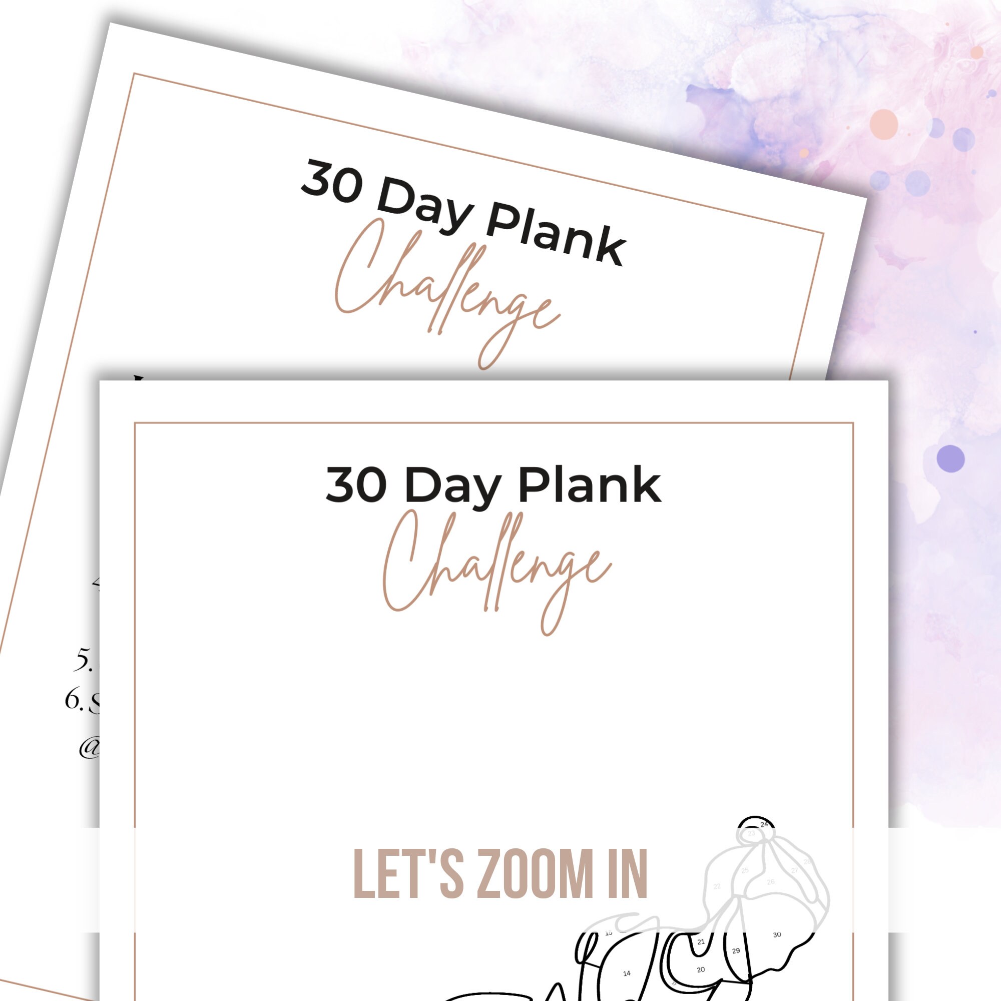 New Year Fitness Challenge | 30 Days Plank Challenge | Printable Habit ...