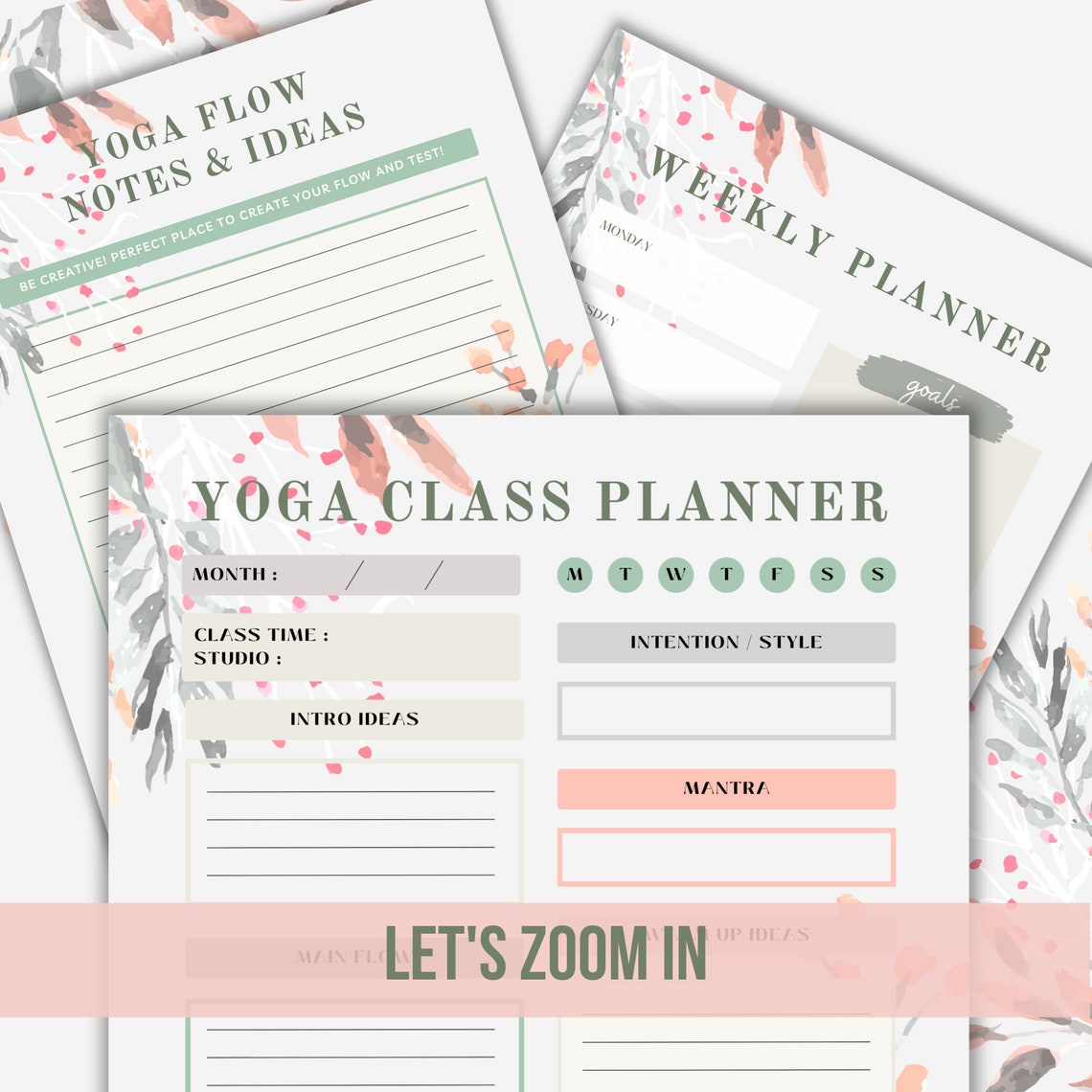 Yoga Teacher Class Planner | Lesson Plan, Yoga Flow (PDF) - Etsy