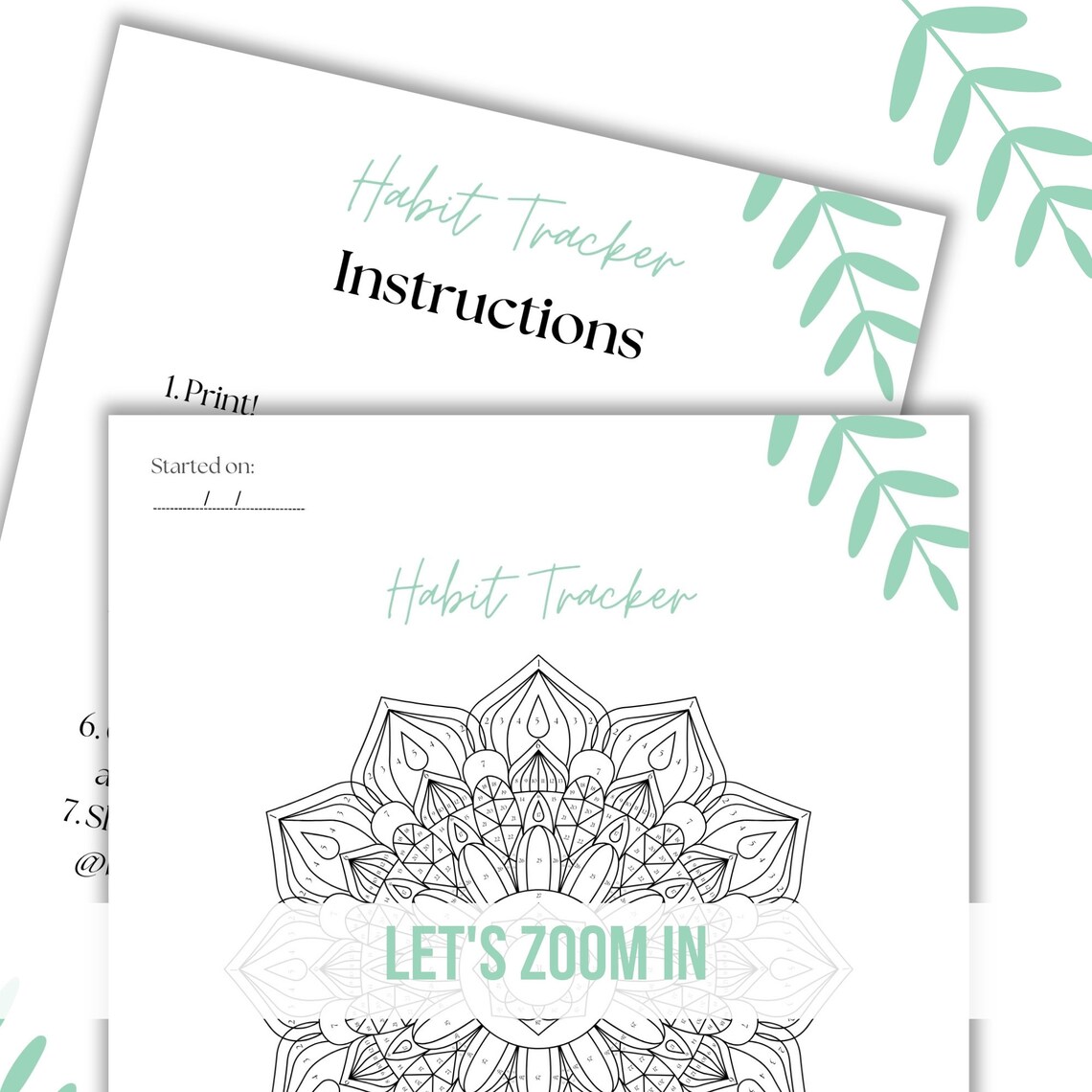 31 Days Habit Tracker Printable | Daily Mandalas Colouring | Daily ...