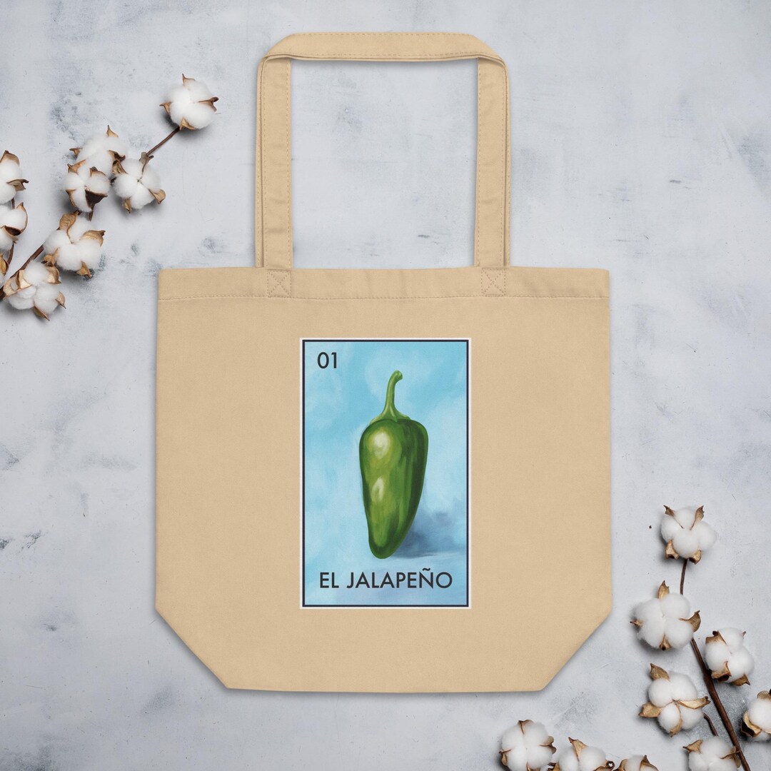 El Jalapeño Loteria-inspired Organic Cotton Canvas Tote Bag - Etsy