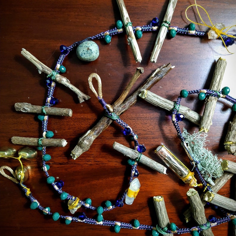 Handmade Witch's Ladder, Unblocking Spell With Green Aventurine ...