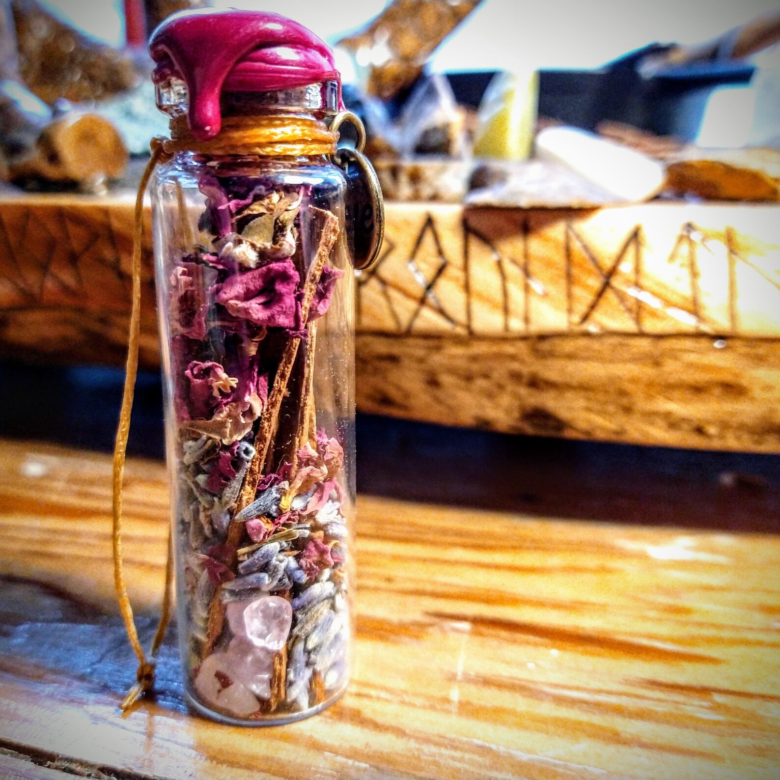 Enchanting Love Spell Jar, Rose Quartz, Lavender & Cinnamon - Etsy