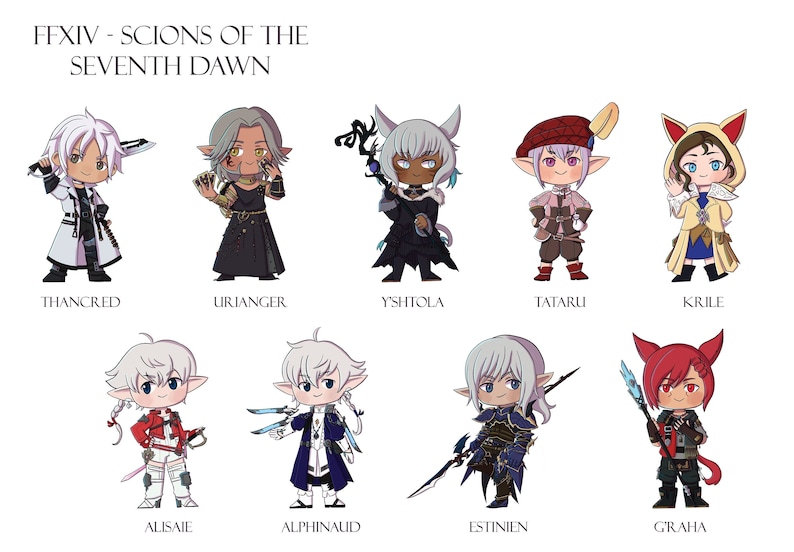 FFXIV - Scions of the Seventh Dawn 2.5"in Charms - Etsy