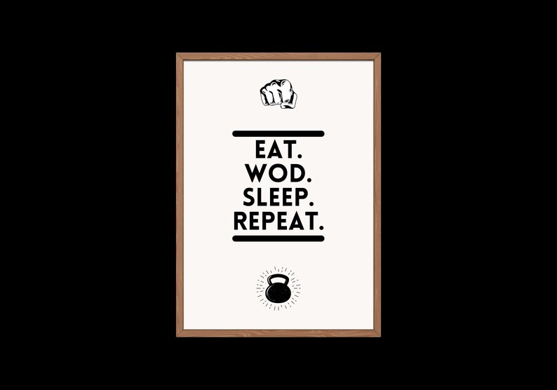 Fitness Printable, Crossfit Poster, Home Gym Schild, Home Gym Decor ...