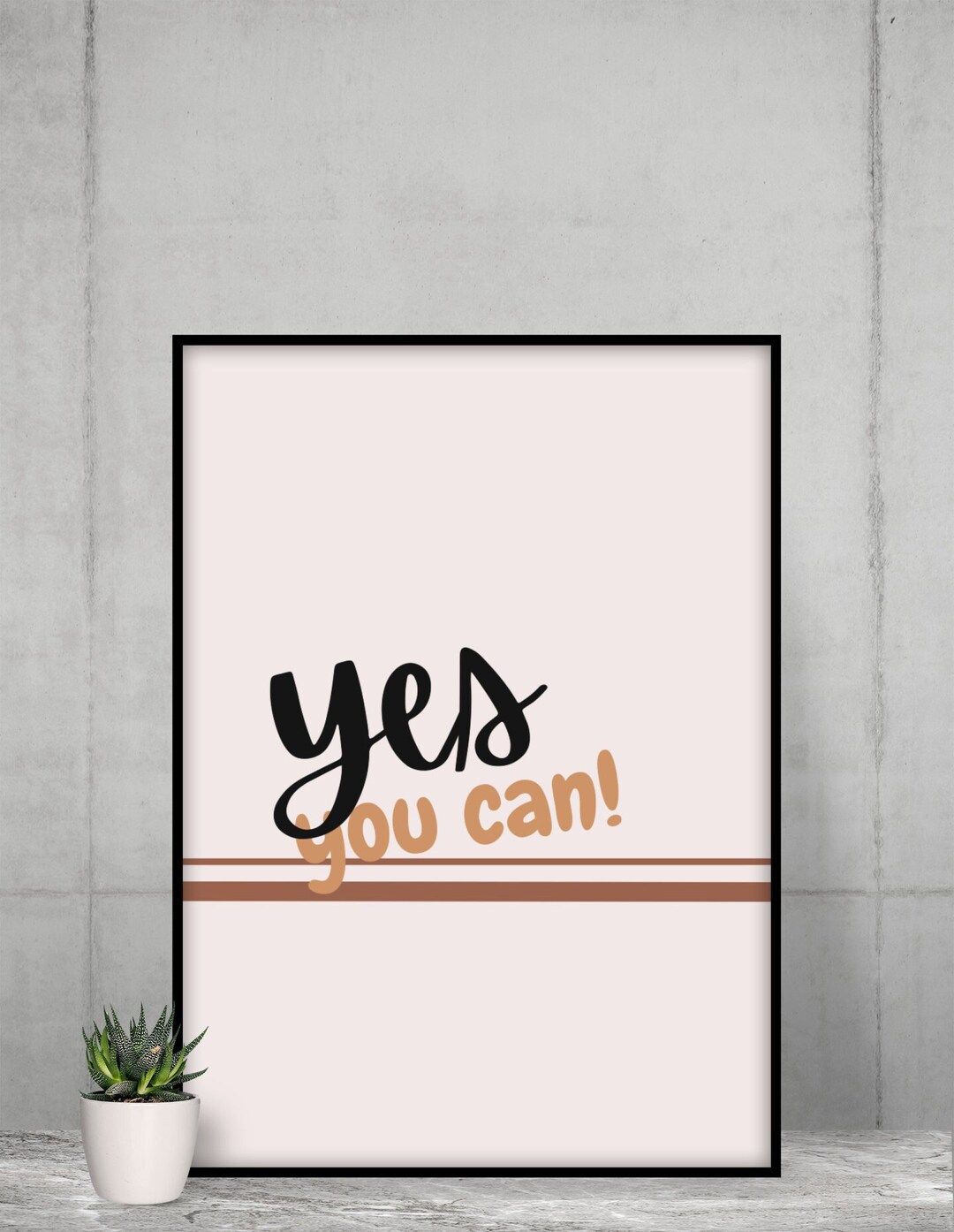Printable, Motivational Poster, Yes You Can, Home Decor, Wall Art ...