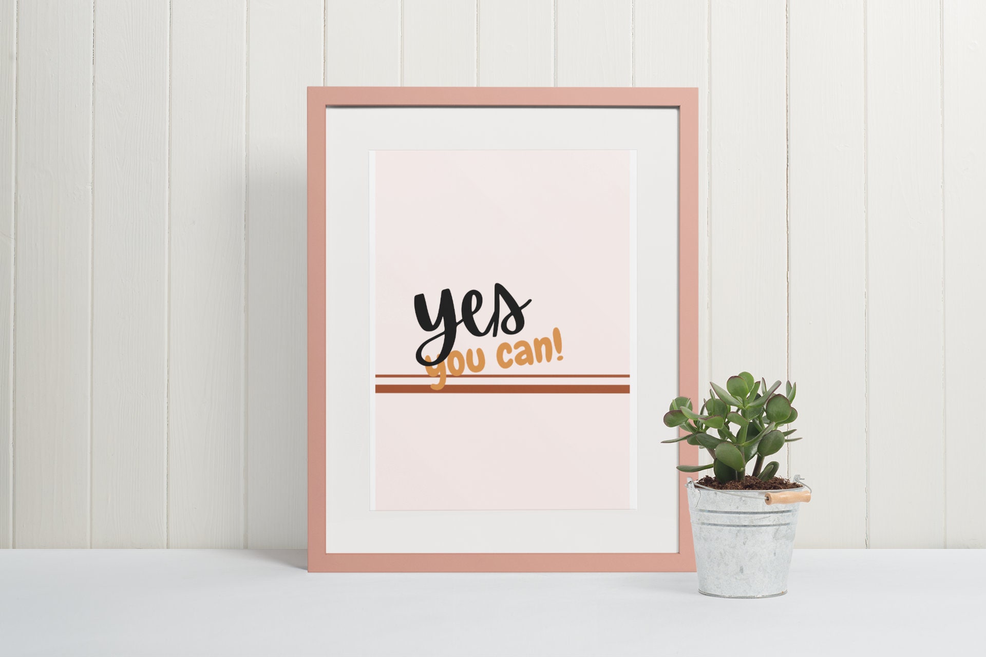 Printable, Motivational Poster, Yes You Can, Home Decor, Wall Art ...