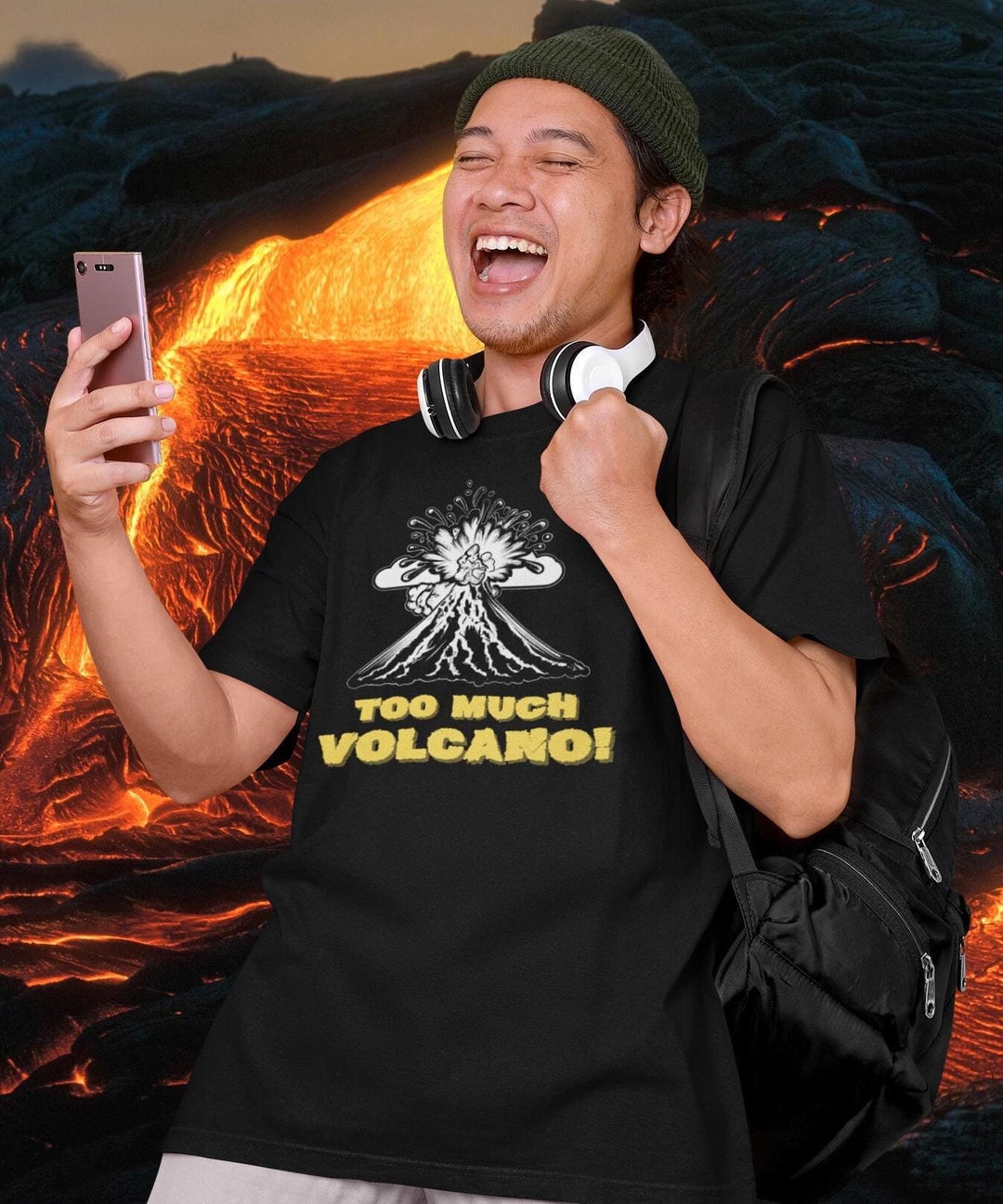 Too Much Volcano T-shirt: Explosive Graphic Tee - Etsy