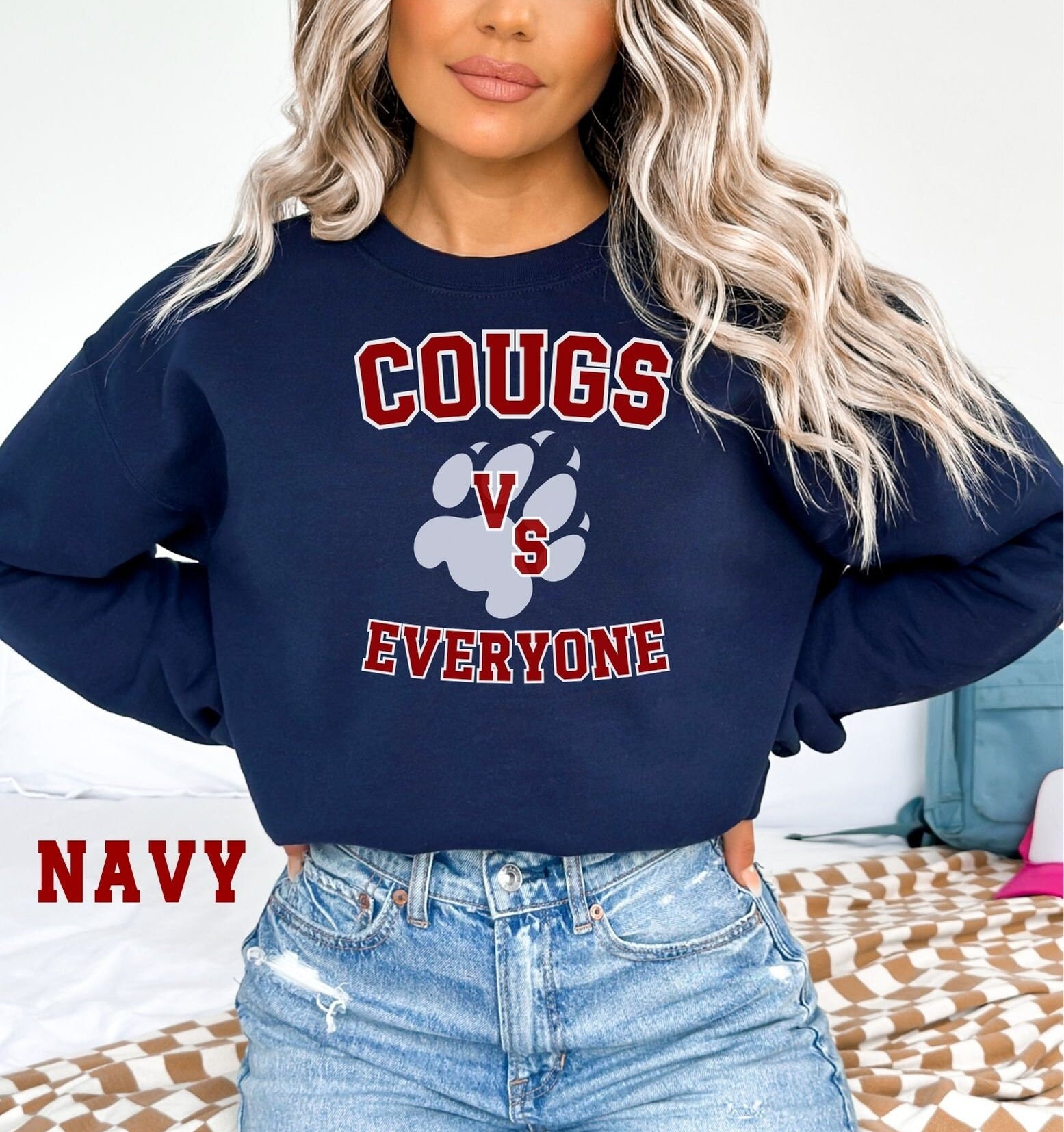 Cougs Vs Everyone Sweatshirt Crimson & Gray Pride Coug Shirt - Etsy