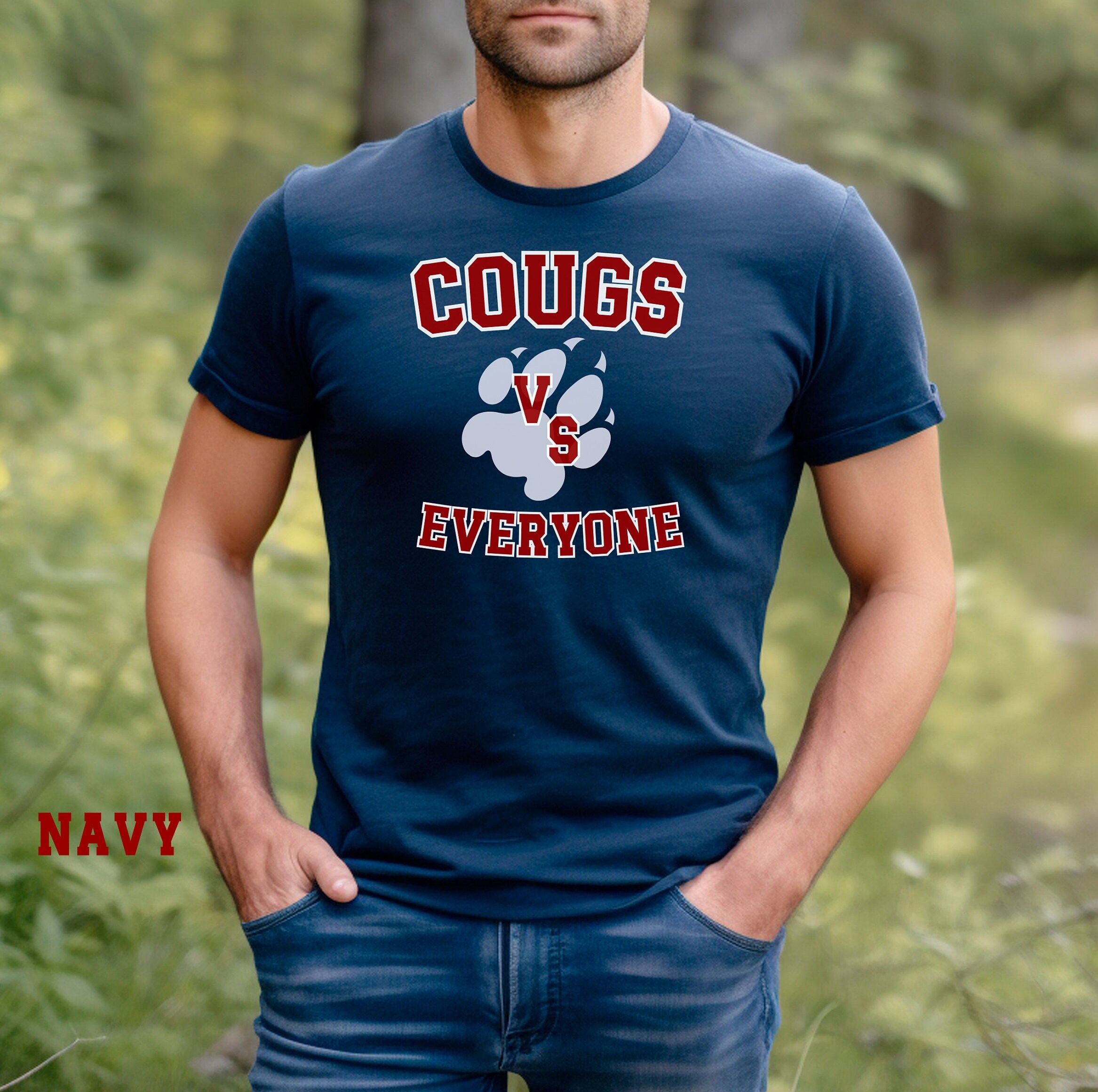 Cougs Vs Everyone T-shirt: Crimson & Gray Cougar Pride - Etsy