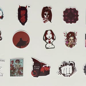 Pack of 50 Gothic Goth Theme Vinyl Sticker Pack - Etsy UK