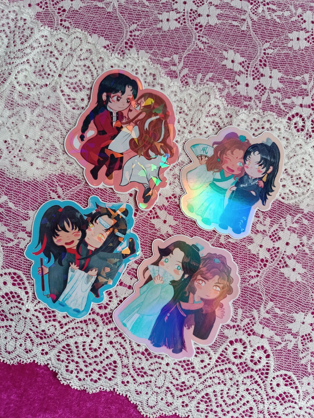 MXTX Couples - Hualian , Beefleaf , Bingqiu , Wangxian - Holographic ...