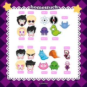 HOMESTUCK Phone Charms Straps | Acrylic Double Glitter Epoxy | John ...