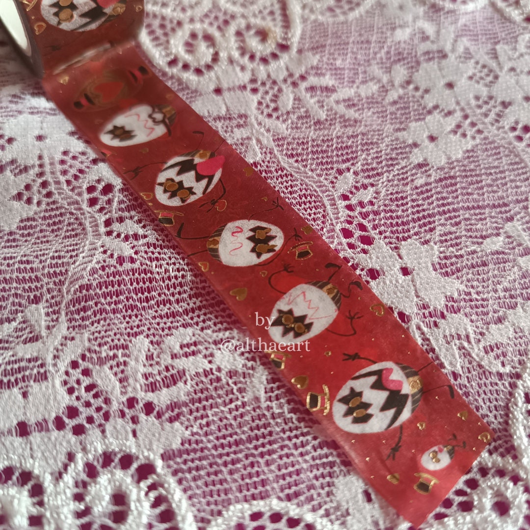 Hazbin Hotel Eggbois Inspired Gold Foiled Washi Tape - Etsy