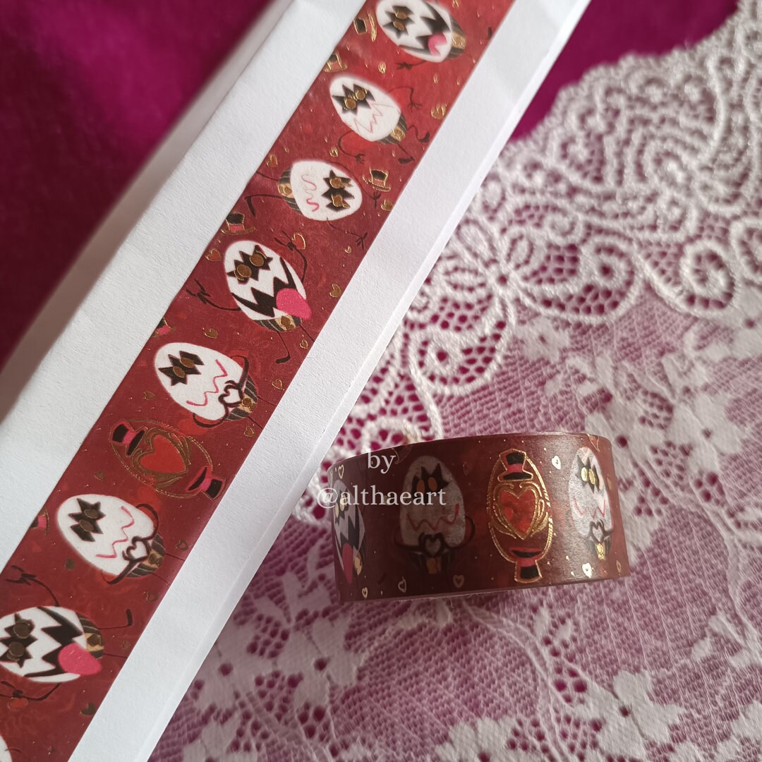 Hazbin Hotel Eggbois Inspired Gold Foiled Washi Tape - Etsy