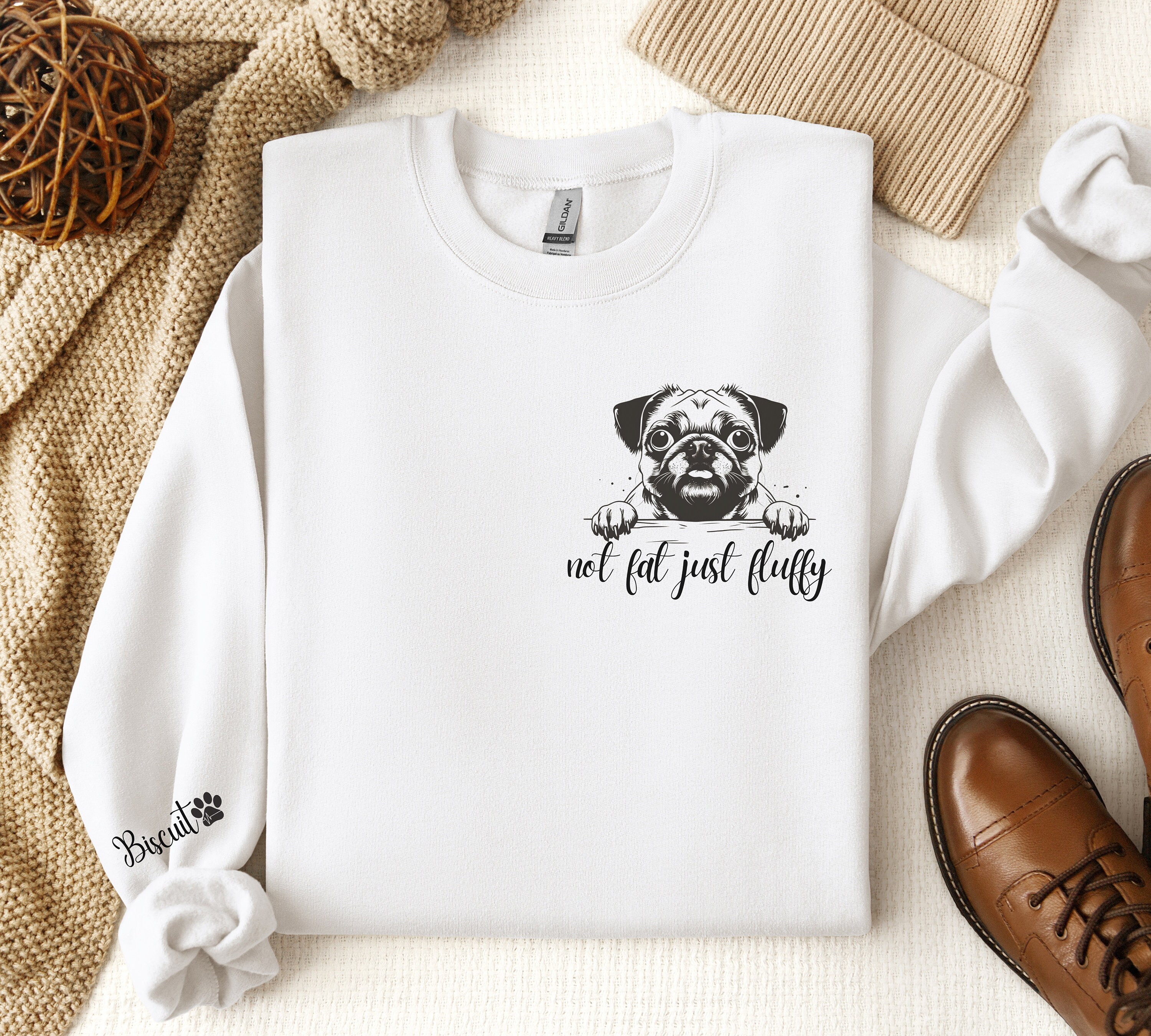 Personalized Pug Sweatshirt, Custom Pug Gifts, Pug Mom Sweatshirt, Pug ...