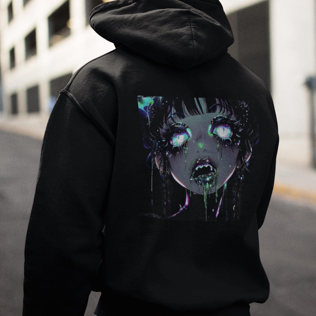Unisex Oversized Grunge Witch Hoodie Stoner Girl Aesthetic Alt Clothing ...
