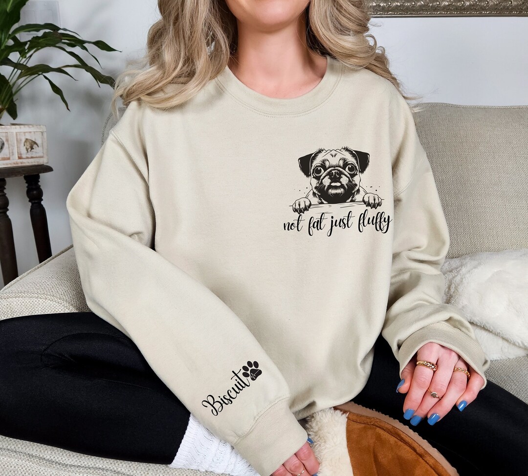 Personalized Pug Sweatshirt, Custom Pug Gifts, Pug Mom Sweatshirt, Pug ...