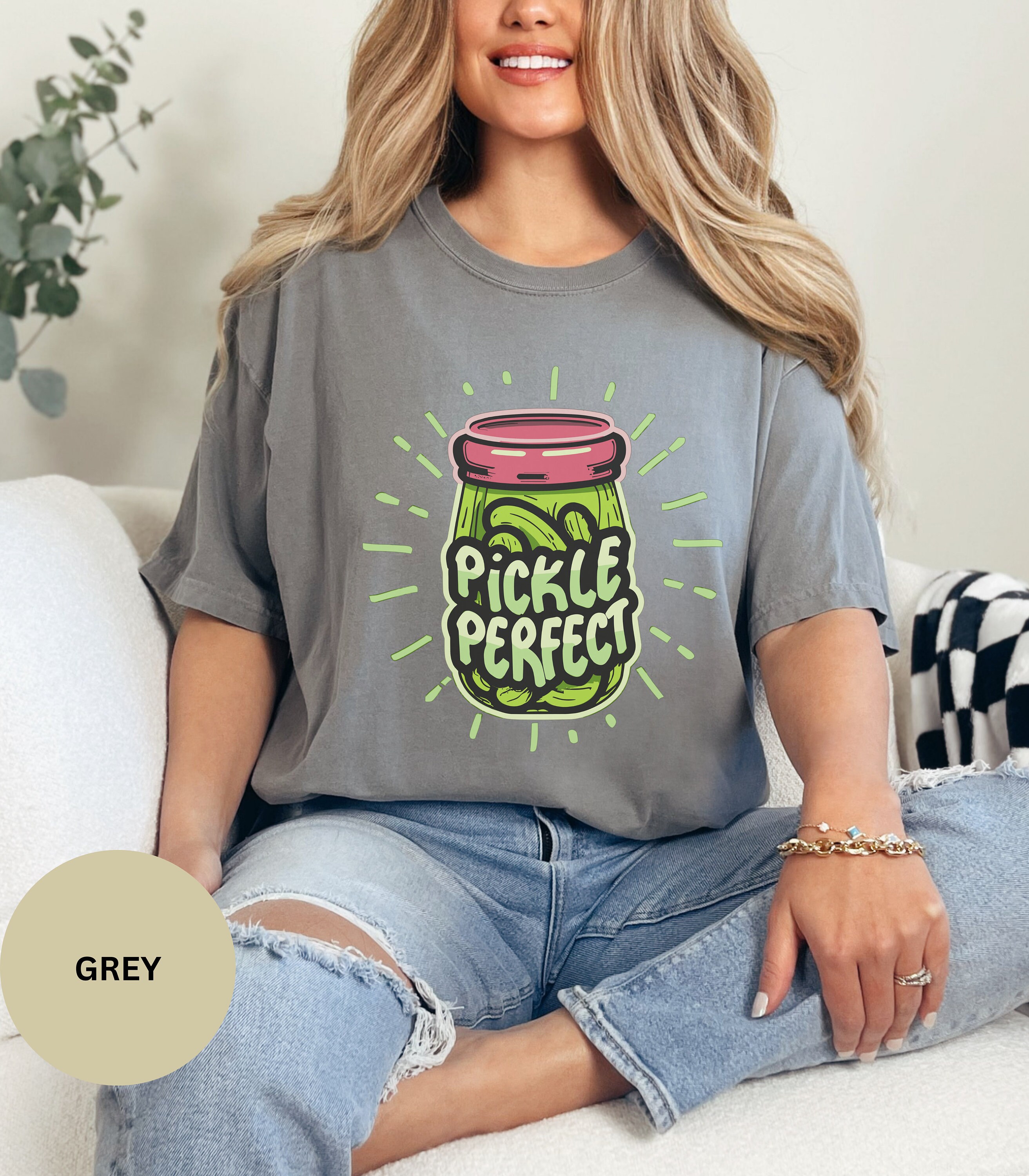 Oversized Pickle Perfect Shirt, Funny Pickle Shirt, Valentine Pickle ...