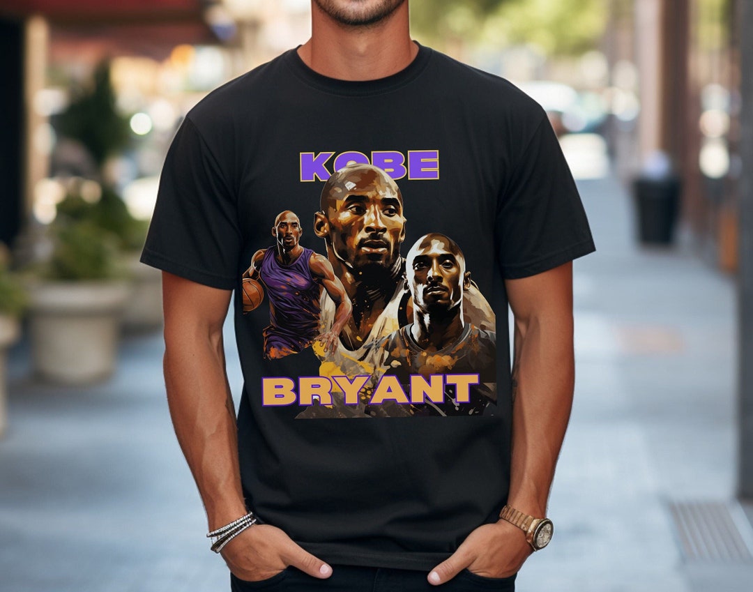 Kobe Bryant 90s Style Vintage Bootleg Tee Graphic T-shirt, Black Mamba ...