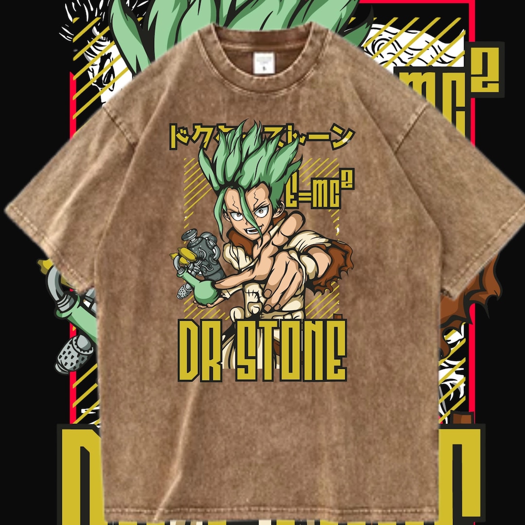 Dr. Stone Anime Manga Acid Wash Graphic Tee Gym Wear Birthday Anime T ...
