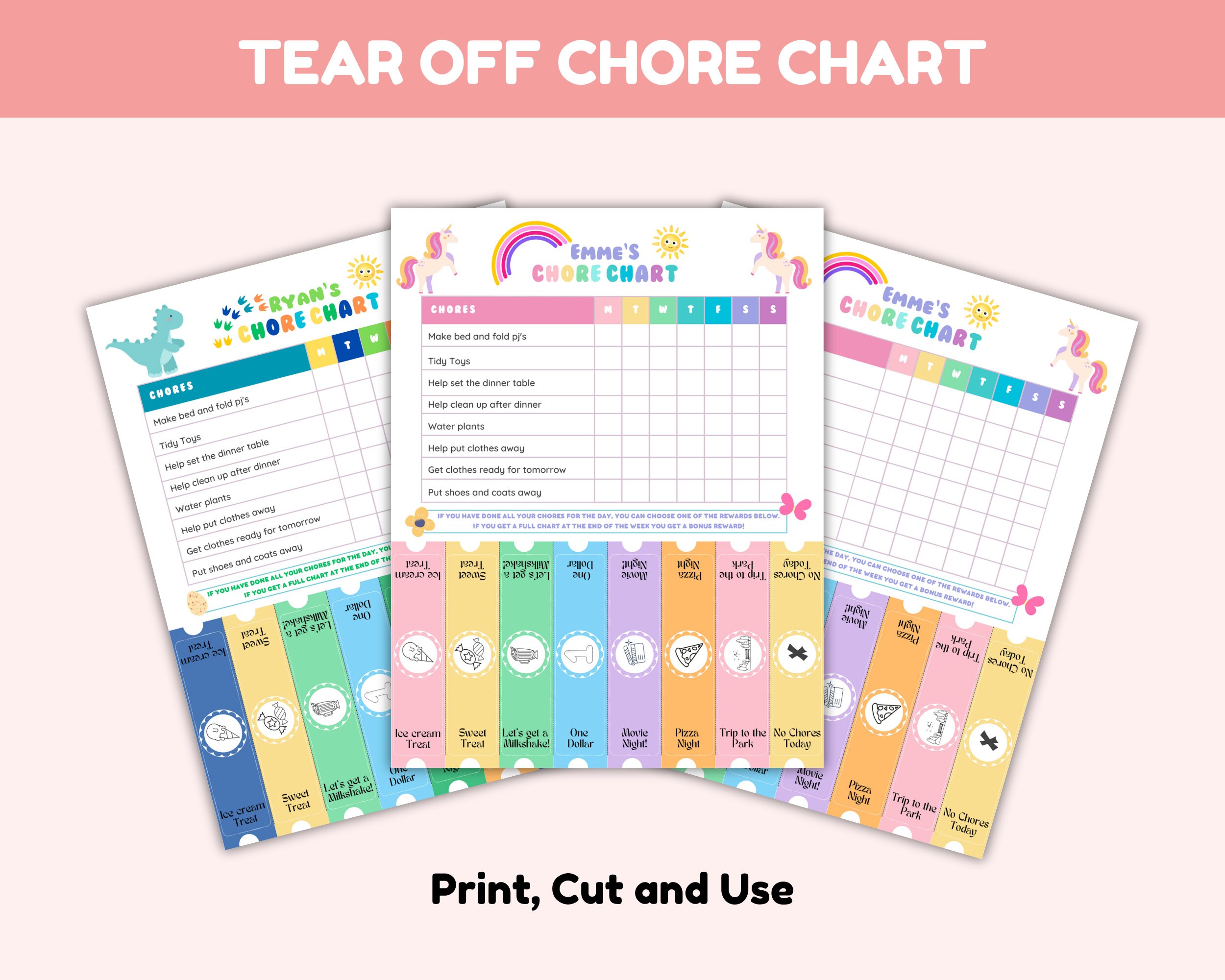 Chore Chart Tear off Bundle - Etsy
