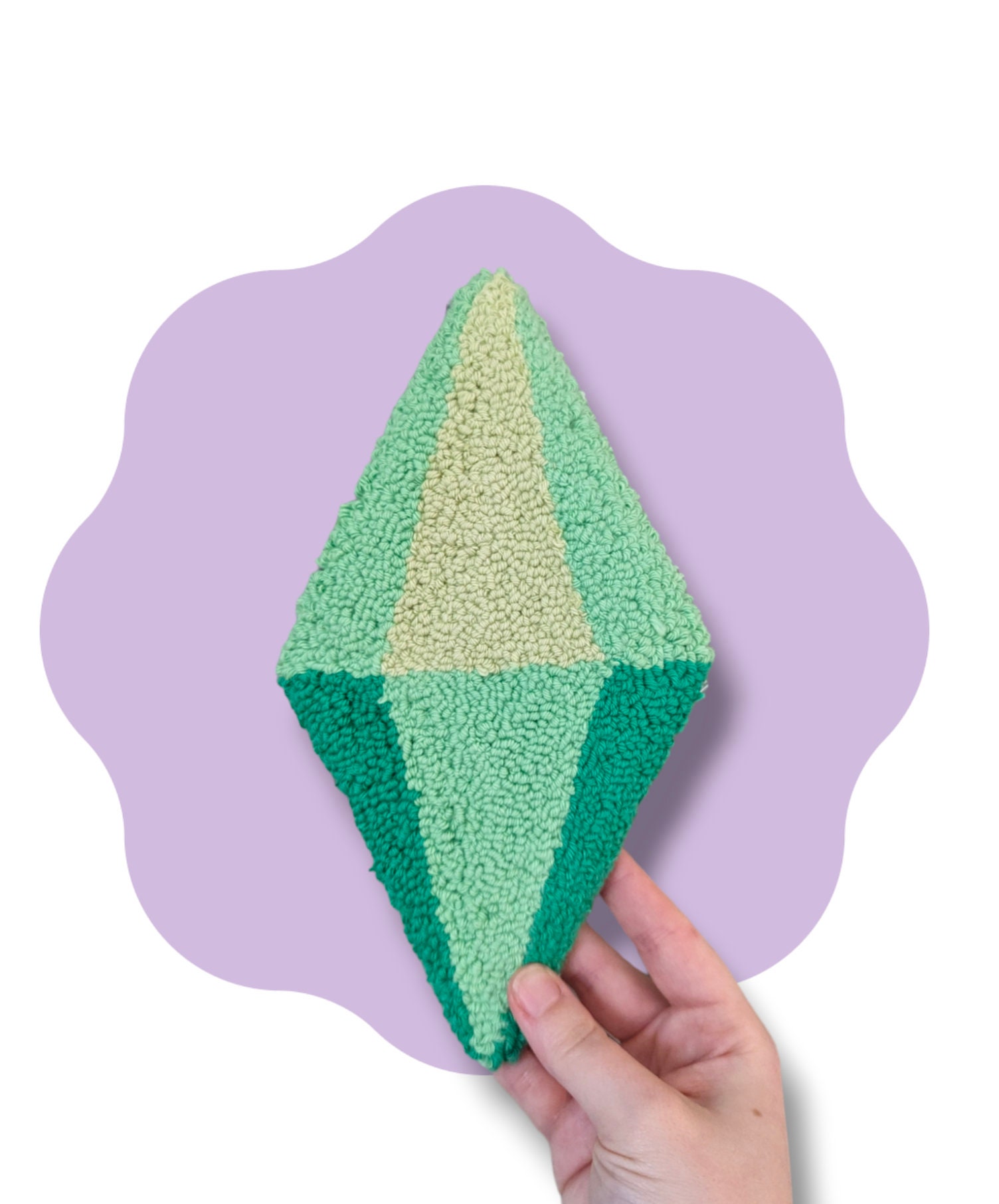 Mood Plumbob Punch Needle | Sims Inspired Keychain/ Wall Hanging ...