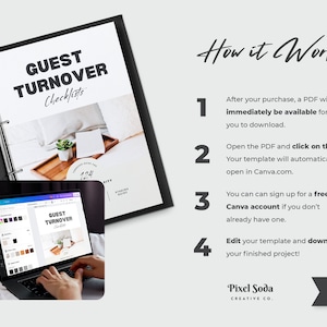 Airbnb Guest Turnover Binder Template | Checklist Template | Cleaning ...