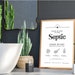 Airbnb Septic Sign | Printable Septic Rules Sign | Editable Canva ...