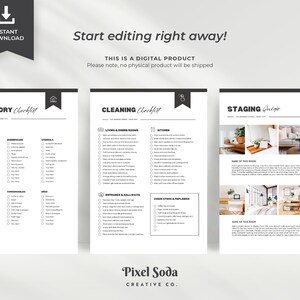 Airbnb Guest Turnover Binder Template | Checklist Template | Cleaning ...