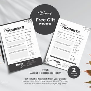 Airbnb Guest Turnover Binder Template | Checklist Template | Cleaning ...