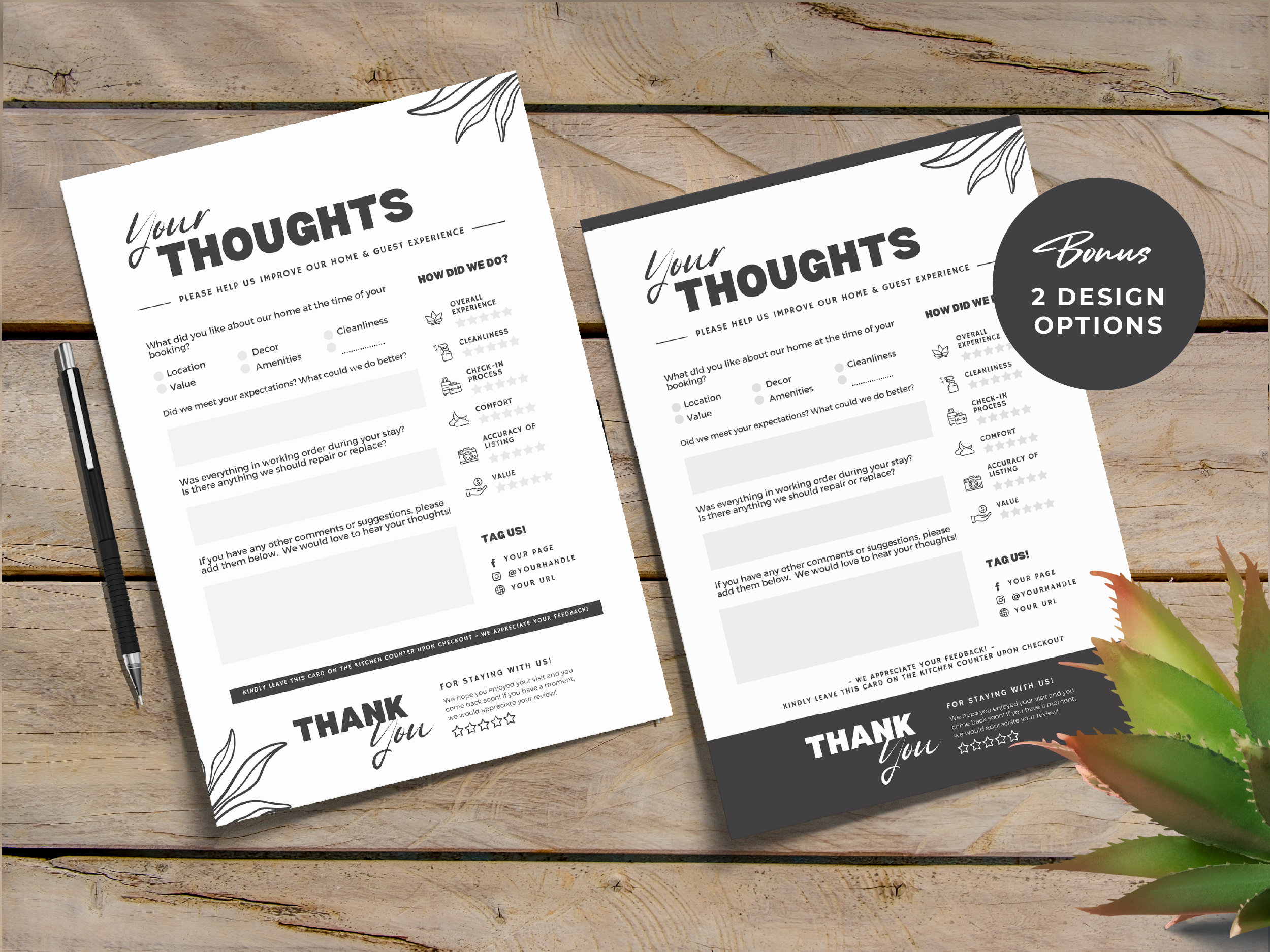 Airbnb Guest Feedback Form Editable Canva Template Comment - Etsy