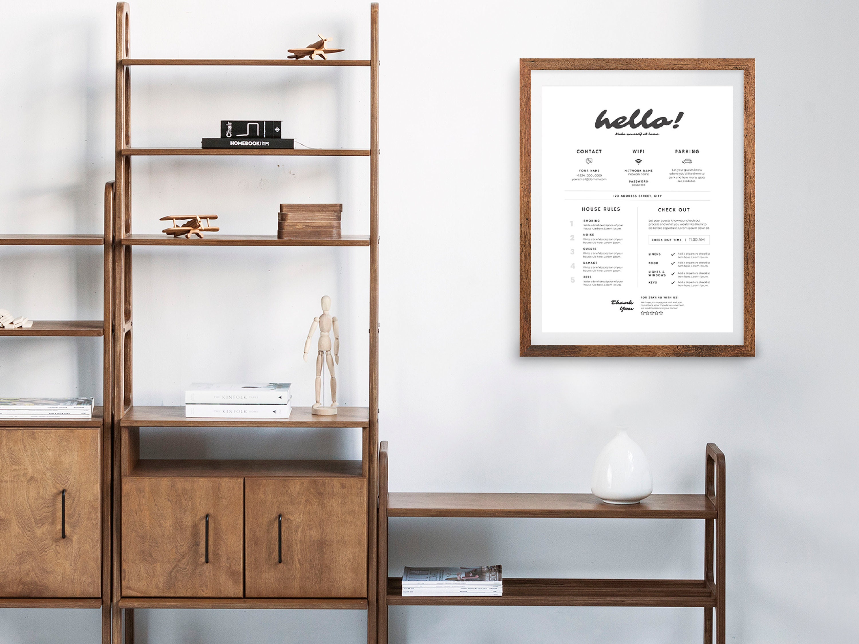 Airbnb Welcome Poster Template Canva Template Modern - Etsy