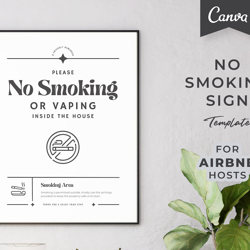No Vaping Poster - Etsy