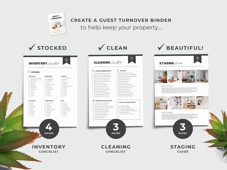 Airbnb Guest Turnover Binder Template Checklist Template - Etsy Australia