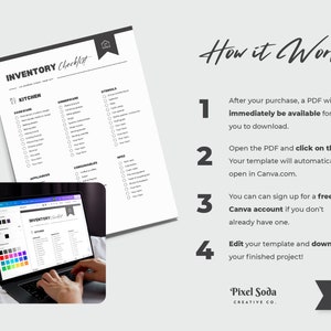 Airbnb Inventory Checklist | Editable Canva Template | Rental Property ...