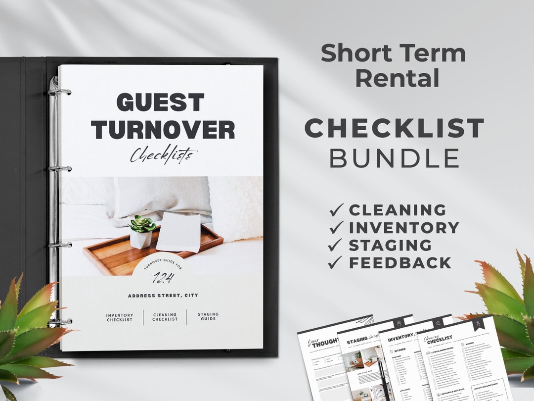 Airbnb Guest Turnover Binder Template | Checklist Template | Cleaning ...
