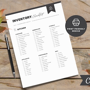 Airbnb Inventory Checklist | Editable Canva Template | Rental Property ...