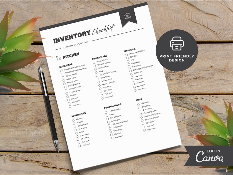 Airbnb Inventory Checklist | Canva Template | Rental Property Setup ...