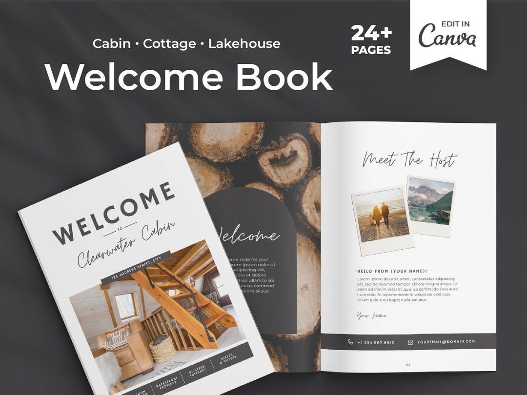 Airbnb Welcome Book Cabin Template | Canva | Cottage | Lake House ...