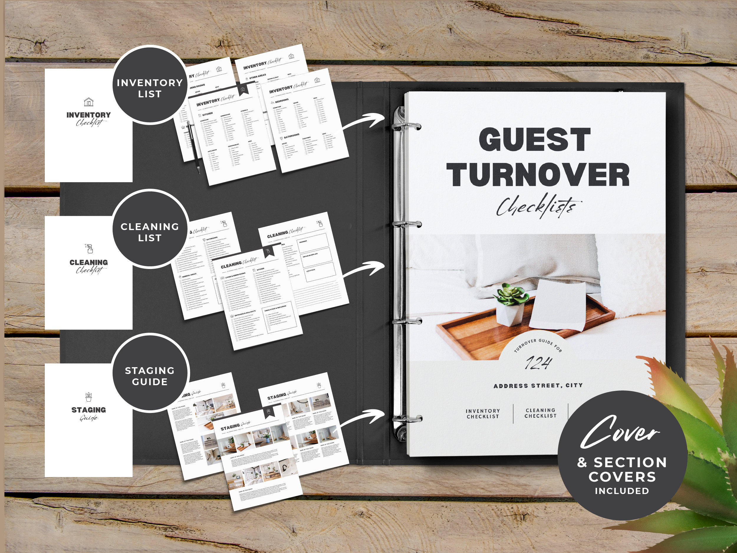 Airbnb Guest Turnover Binder Template | Checklist Template | Cleaning ...