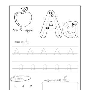 Printable Fun ABC Coloring Writing Practice Exercises for Pre-k ...